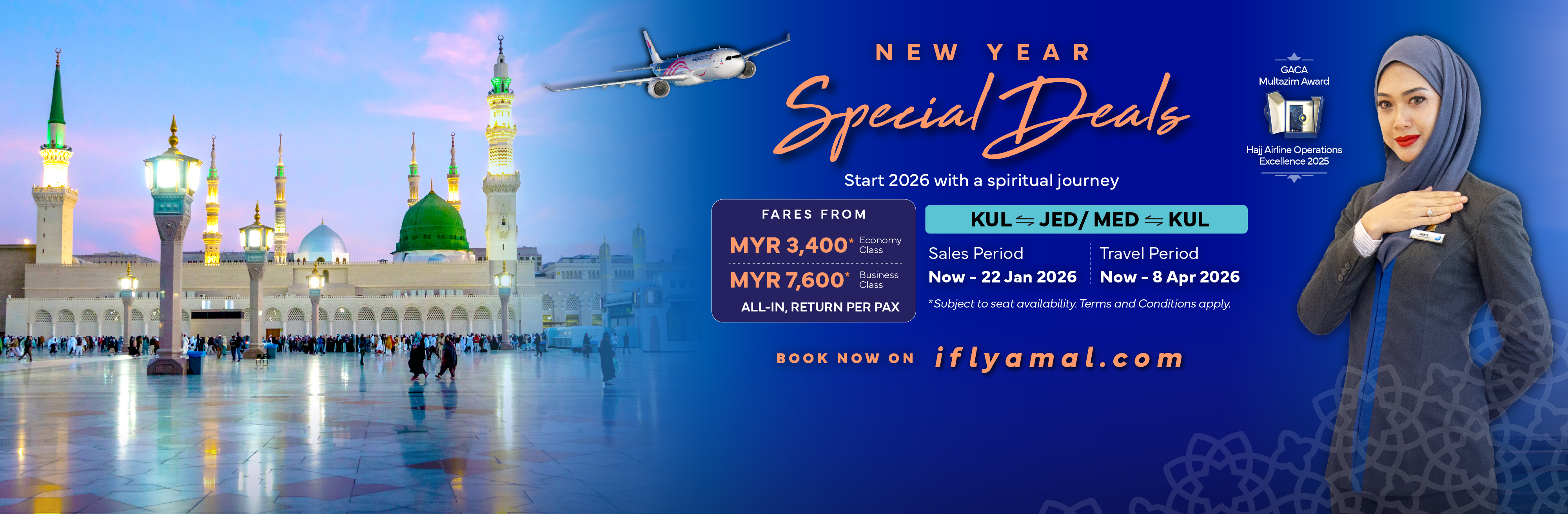 Amal by Malaysia Airlines | Book Direct Umrah Flights with the Best ...